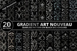 Gradient Art Nouveau Pattern Bundle Graphic by Motin · Creative Fabrica