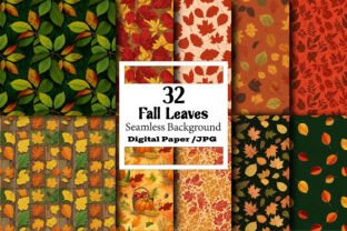 Seamless Fall Leaves Digital Paper Graphic by Vintage · Creative Fabrica