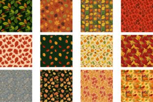 Seamless Fall Leaves Digital Paper Graphic by Vintage · Creative Fabrica