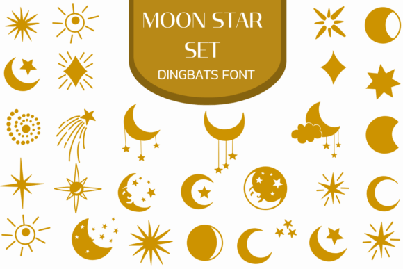 20 Moon Star Pattern Designs & Graphics