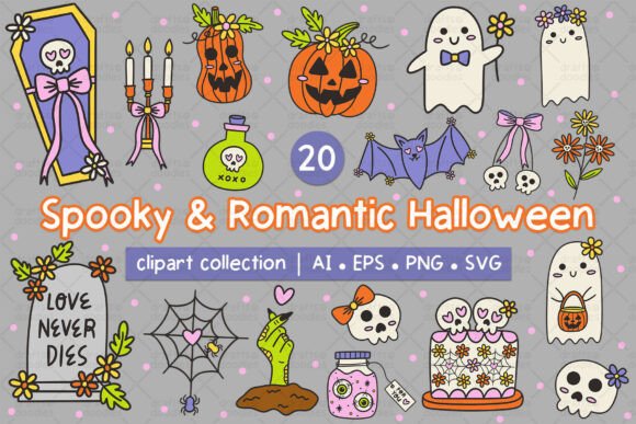 Spooky and Romantic Halloween SVG Graphic by draftsndoodles · Creative ...