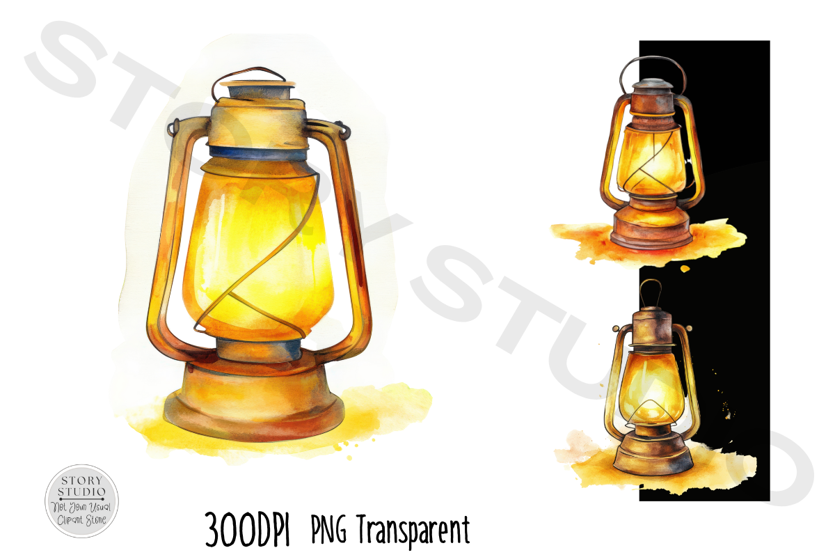 Watercolor Lantern Clipart Collection Graphic by Story Studio ...