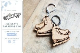 Ice Skate Earrings SVG · Creative Fabrica