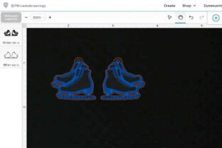 Ice Skate Earrings SVG · Creative Fabrica