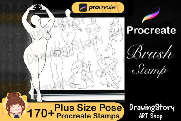 170+ Procreate Body Pose Brushes Graphic by DrawingStoryArt · Creative ...
