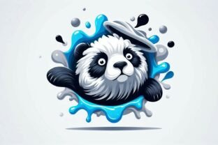 Creative Surreal Panda Graphic by Creativeguru · Creative Fabrica