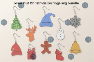 Laser Cut Christmas Earrings SVG Bundle · Creative Fabrica