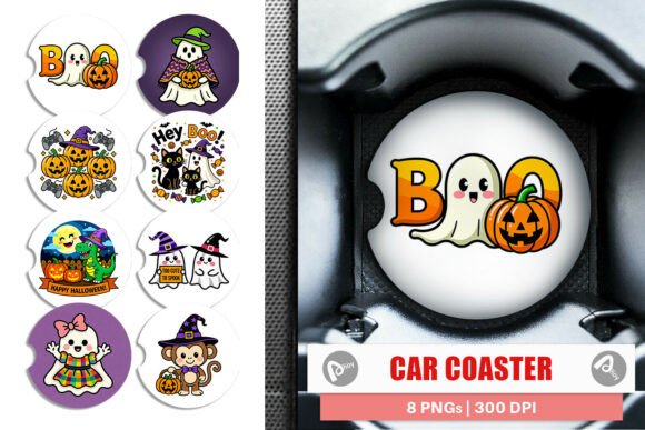 1 Car Coaster Cute Characters Designs & Graphics