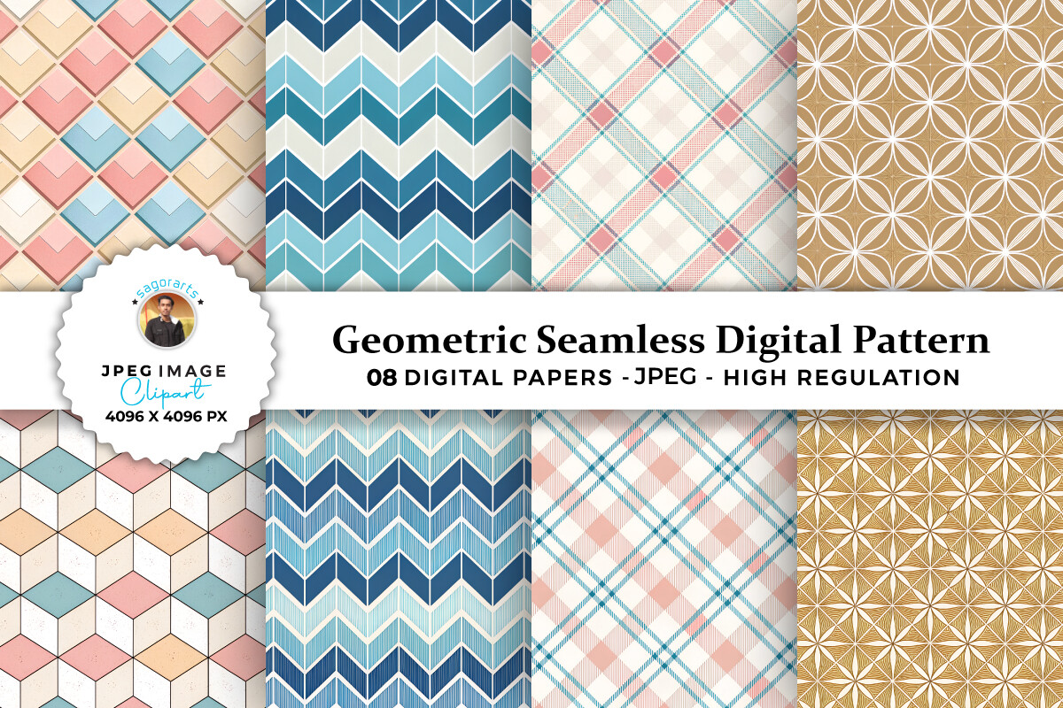 Geometric Seamless Digital Pattern Graphic by sagorarts · Creative Fabrica