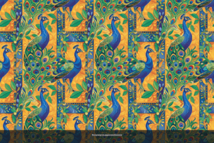Elegant Peacock Digital Paper Bundle Graphic by Velvet.Sparrow ...