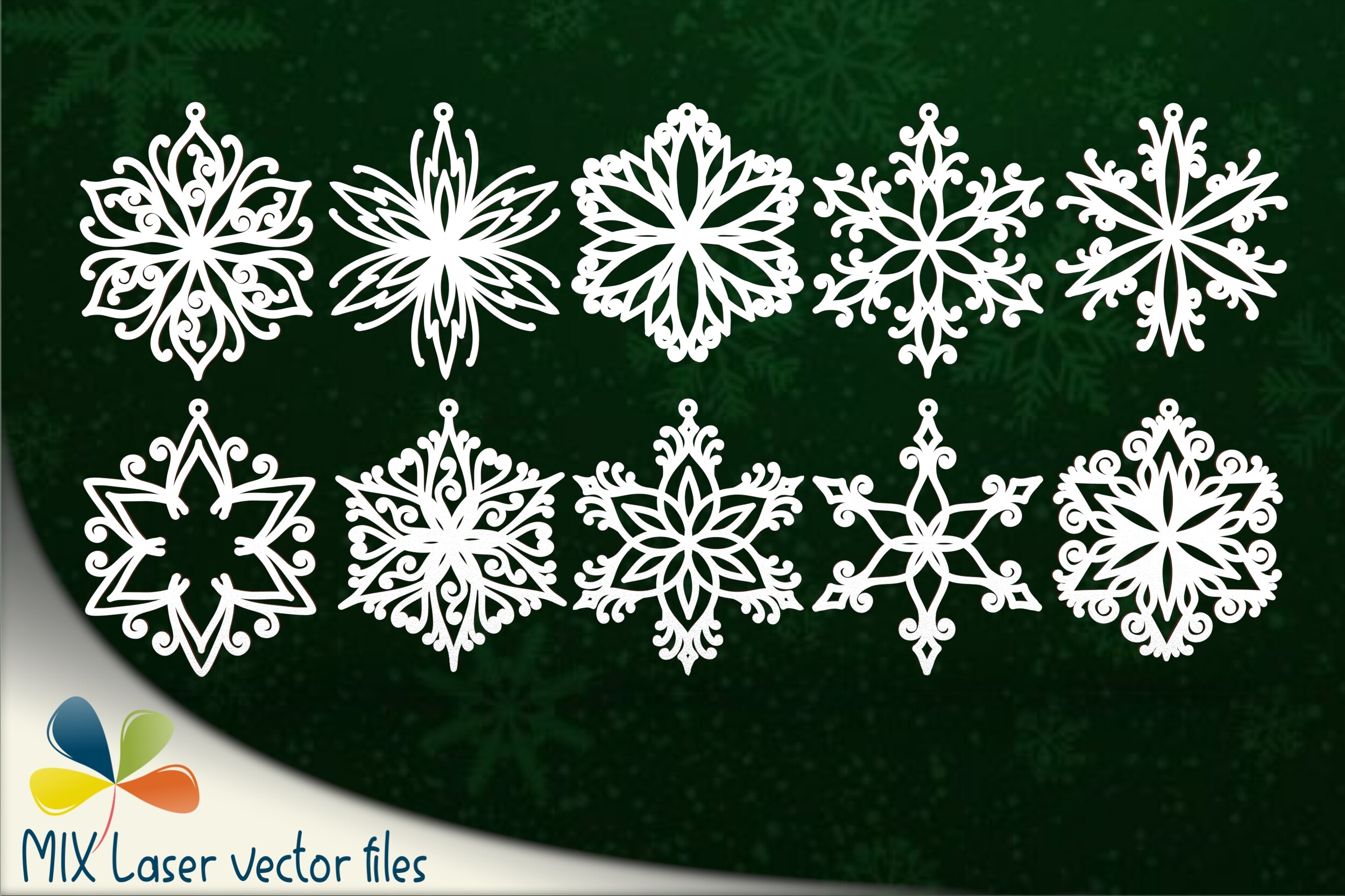 Snowflakes SVG Laser Cut Christmas · Creative Fabrica