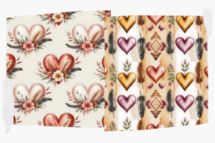 Boho Valentine Pattern Graphic by Design Art · Creative Fabrica