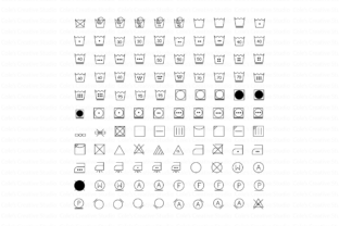 110 Laundry Symbol Svg Bundle Graphic by ColesCreativeStuio · Creative ...