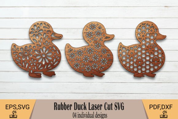 Rubber Duck Laser Cut SVG · Creative Fabrica