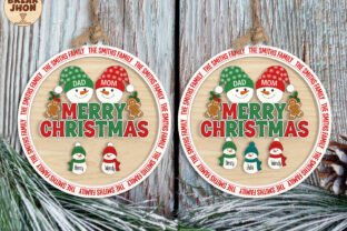 Personalized Snowman Family Ornament Svg · Creative Fabrica