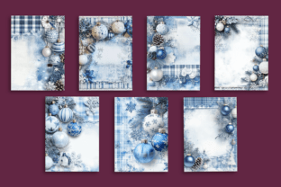Plaid Blue Christmas Junk Journal Graphic by Pro Designer Team ...