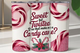 Sweet but Twisted Candy Cane Tumbler Graphic by Marino · Creative Fabrica