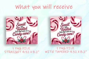 Sweet but Twisted Candy Cane Tumbler Graphic by Marino · Creative Fabrica