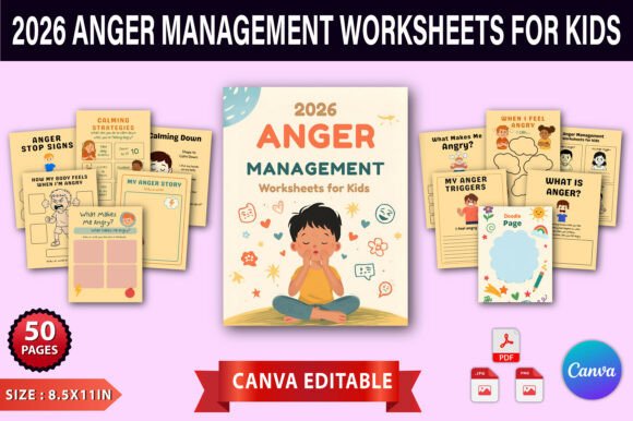 1 Anger-management-activities-kids-2026 Designs & Graphics