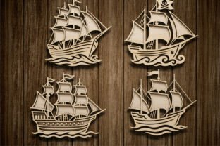 Sailing Ships Laser Cut SVG · Creative Fabrica