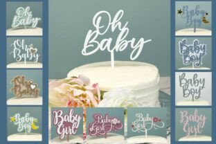 Baby Cake Topper Bundle · Creative Fabrica