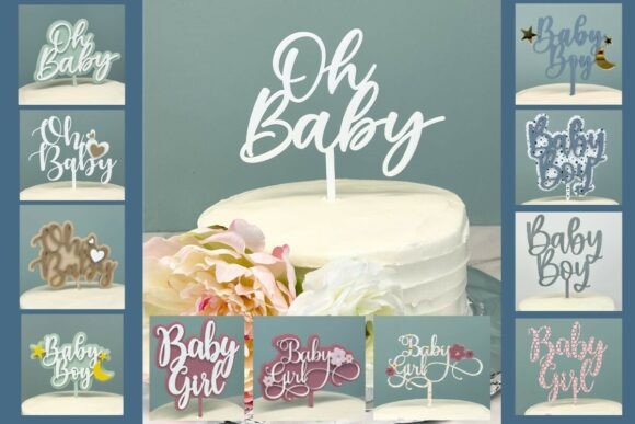 Baby Cake Topper Bundle · Creative Fabrica