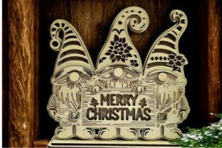 Laser Cut File Christmas Gnome · Creative Fabrica