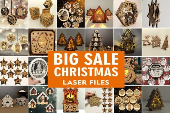 🎄 BIG SALE Christmas Laser Cut Files · Creative Fabrica