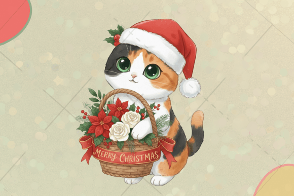 🐾Christmas Kitty Joy – PNG & Clipart Gráfico por Everbloom Studio ...