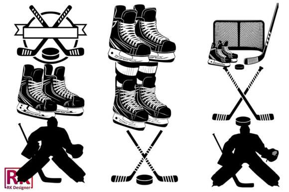 Ice Hockey SVG Bundle Graphic by Rk Designer · Creative Fabrica