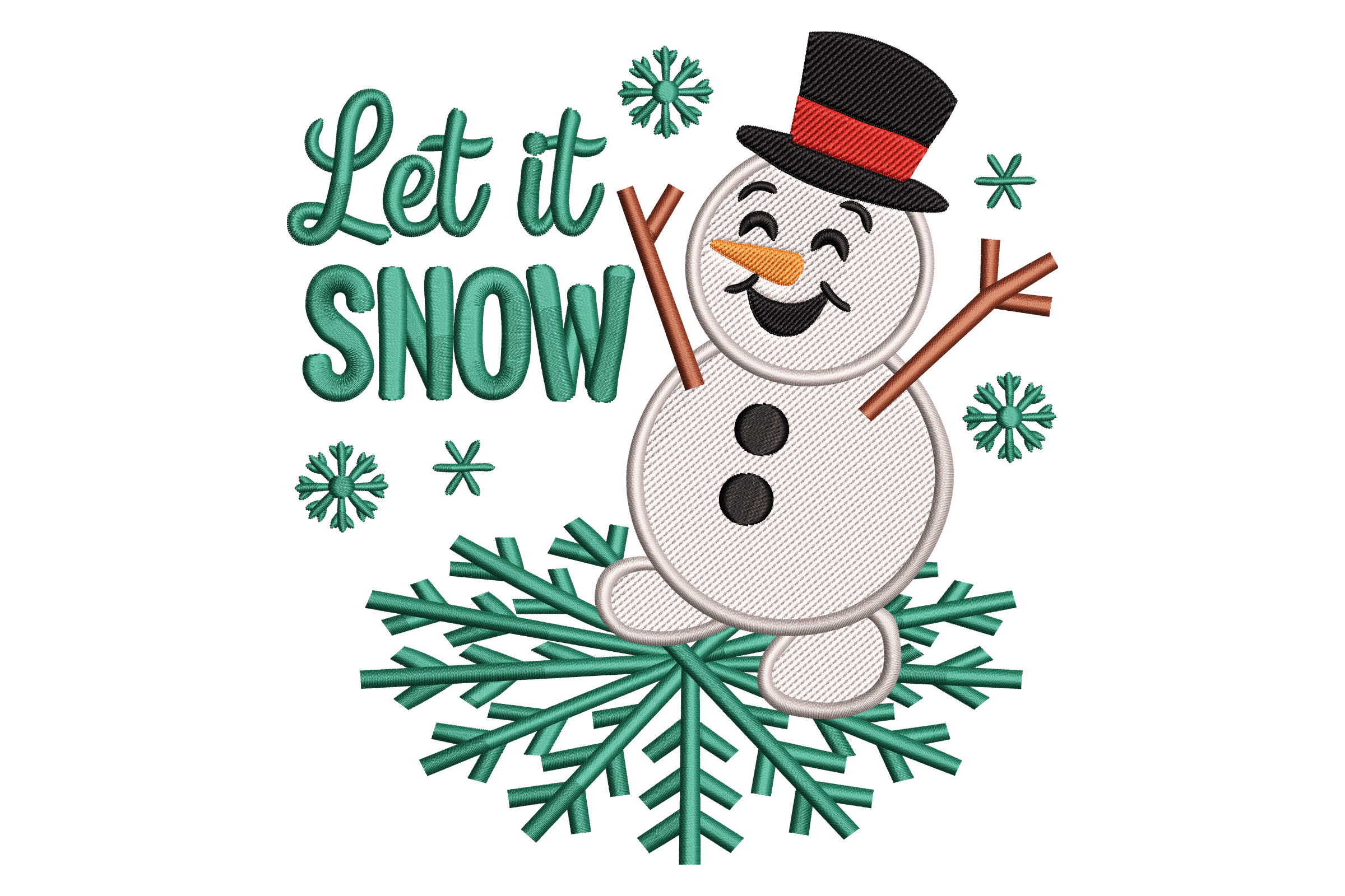 Let It Snow Snowman · Creative Fabrica
