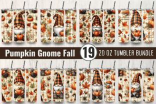 Pumpkin Gnome Fall Tumbler Bundle,FREE Graphic by CraftLab Digital ...