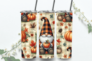 Pumpkin Gnome Fall Tumbler Bundle,FREE Graphic by CraftLab Digital ...