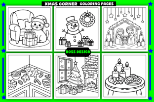 🎄 Xmas Corner Coloring Pages for Kids Afbeelding door BOSS DESIGN ...