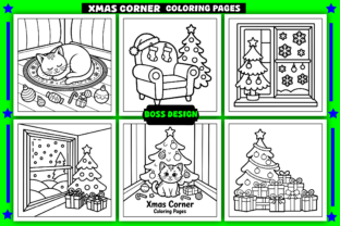 🎄 Xmas Corner Coloring Pages for Kids Afbeelding door BOSS DESIGN ...