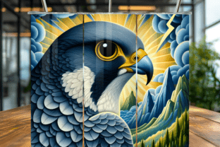 Peregrine Falcon Head Tumbler Wrap Graphic by SARA STORE · Creative Fabrica