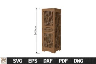 Laser Cut Wine Gift Box SVG · Creative Fabrica