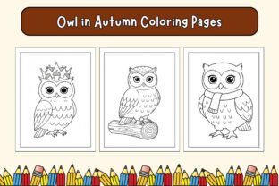 Owl in Autumn Coloring Pages Graphic by TheStudyKits · Creative Fabrica