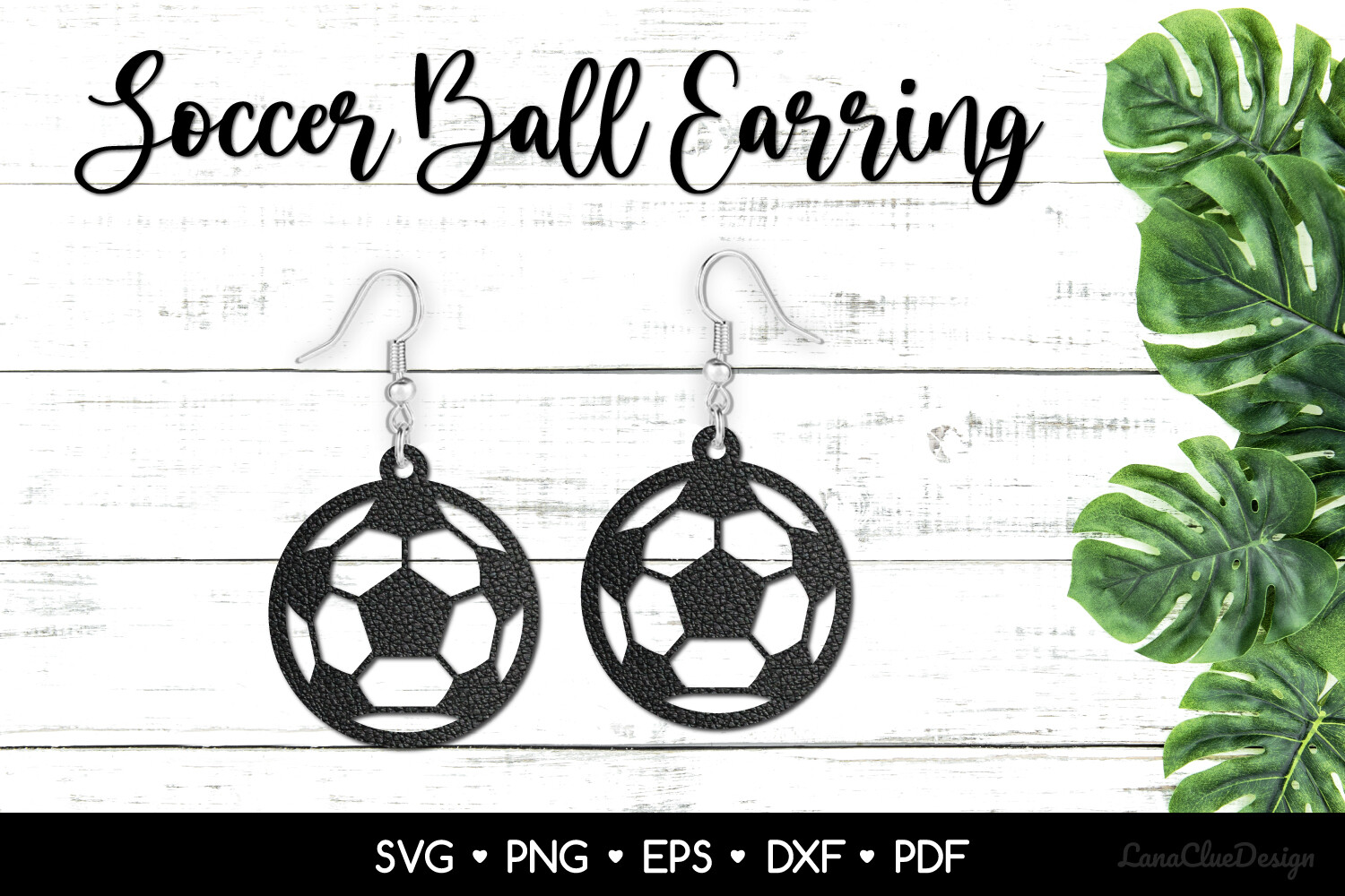 Soccer Ball Earring SVG Cut File · Creative Fabrica