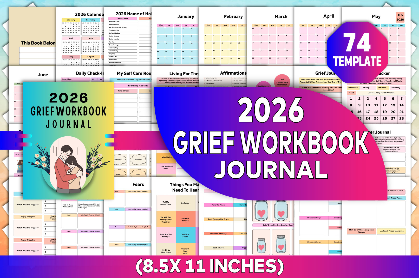 2026 Grief Workbook Journal Graphic by KDP GRAVITY · Creative Fabrica