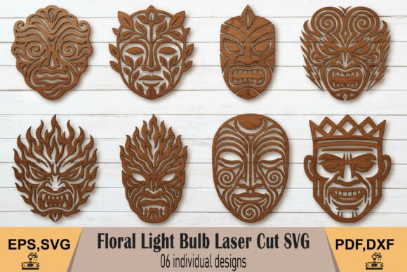 Tribal Mask Laser Cut SVG · Creative Fabrica