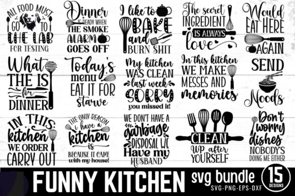 1898 Kitchen Bundle Svg Designs & Graphics