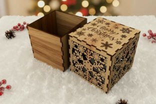 Snowflake Christmas Gift Box – Laser Cut · Creative Fabrica