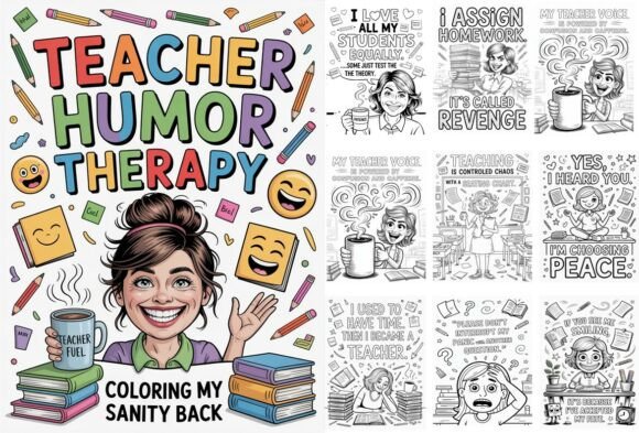 1 Adult Coloring For Teachers Designs & Graphics