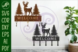 White Tail Deer Key Holder Designs · Creative Fabrica