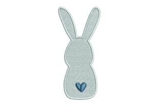 Minimalist Easter Bunny Backside · Creative Fabrica