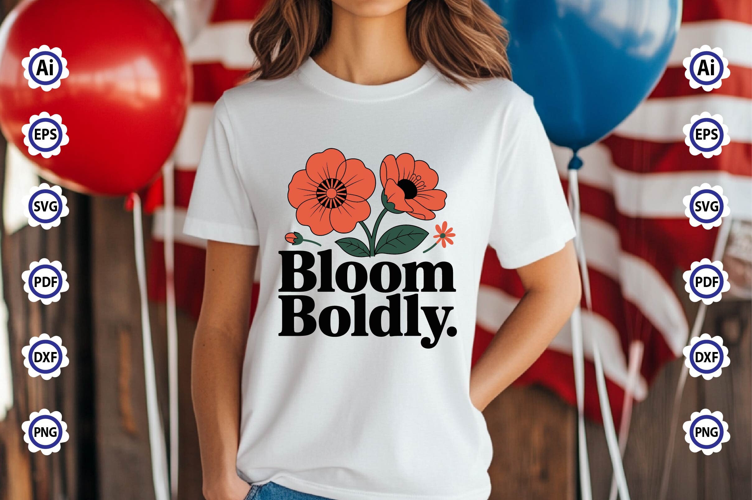 Bloom Boldly PNG T-Shirt Design Graphic by CraftArt24 · Creative Fabrica