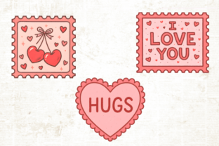 Valentine's Day Postage Stamp Clipart Graphic by Yassou Bouhad ...