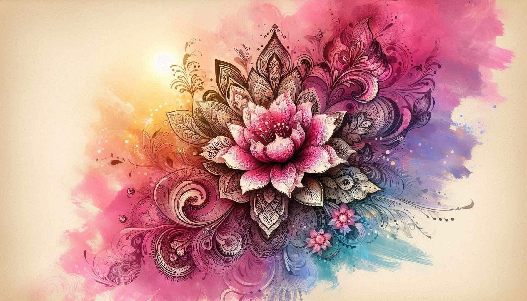 🌸 Heavenly Pink Flower Art Graphic by mail.skygroup · Creative Fabrica