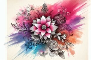 🌸 Heavenly Pink Flower Art Graphic by mail.skygroup · Creative Fabrica